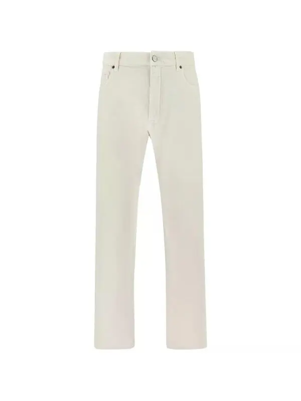 Paul & Shark Varese Cotton Straight-leg Jeans - Neutrals