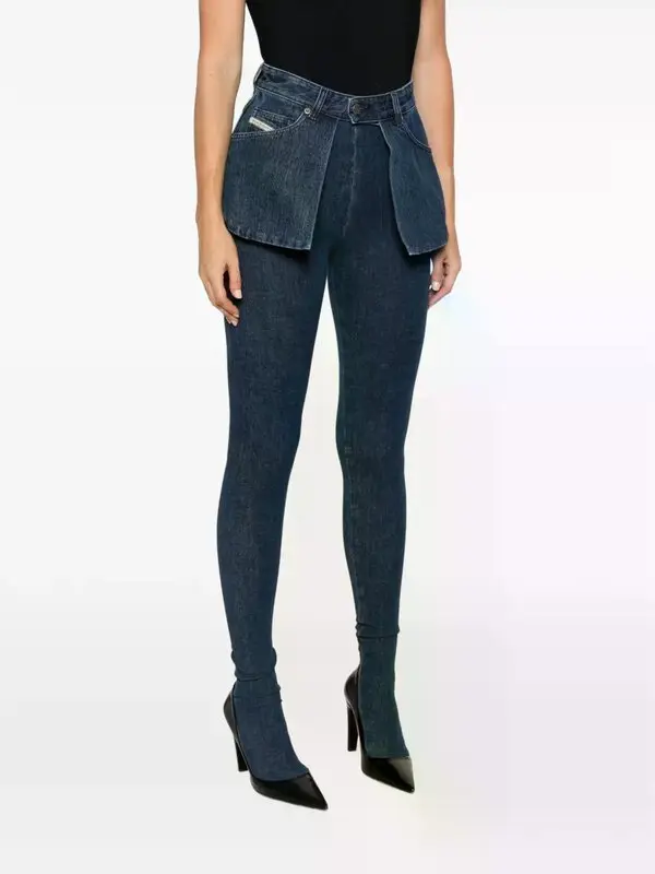 DIESEL® Peplum-detail Skinny Jeans
