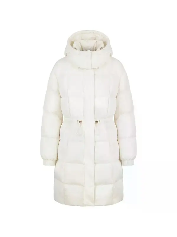 Patrizia Pepe Quilted Hooded Jacket - White