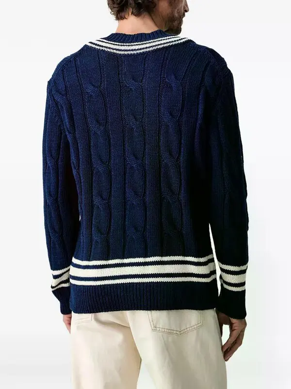 Gant Cable-knit V-neck Sweater