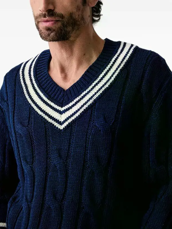 Gant Cable-knit V-neck Sweater