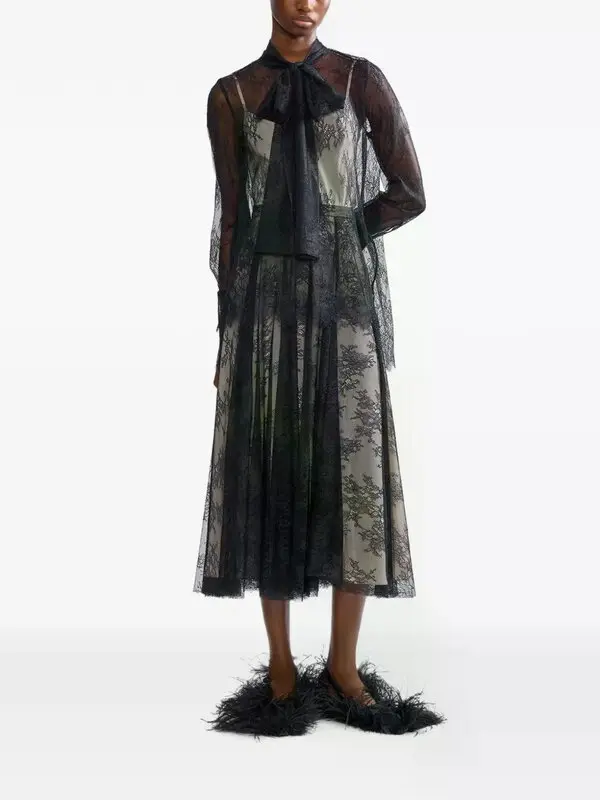 Erdem Floral-lace Pussy-bow Shirt