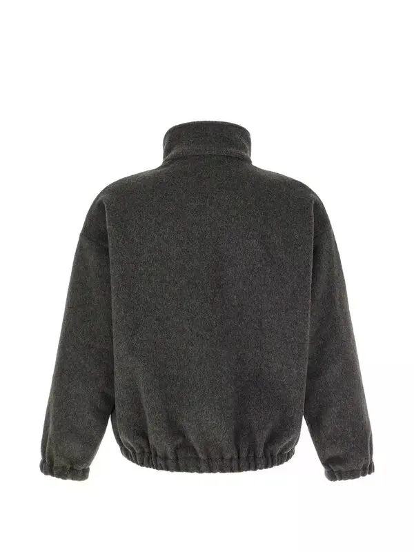SONG FOR THE MUTE Half-zip Logo-patch Sweater - Grey