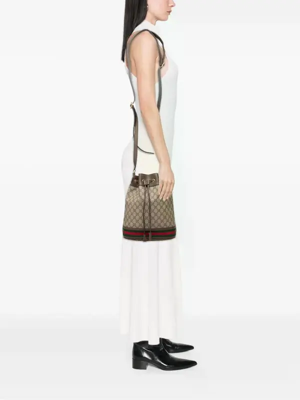 Gucci 2016-2026 Gg Supreme Web Ophidia Bucket Bag