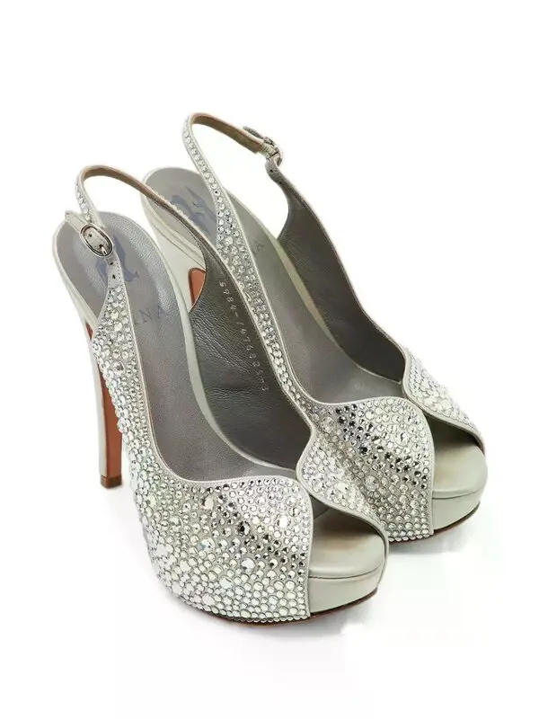 GINA Crystal-embellished Slingback Pumps