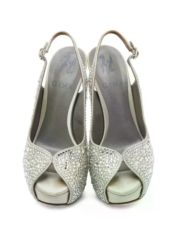 GINA Crystal-embellished Slingback Pumps