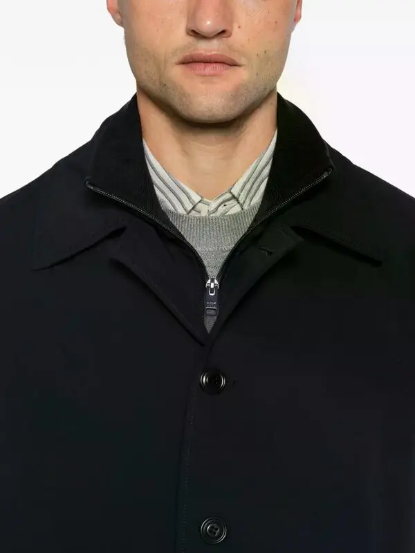 DUNO Layered Button-fastening Coat