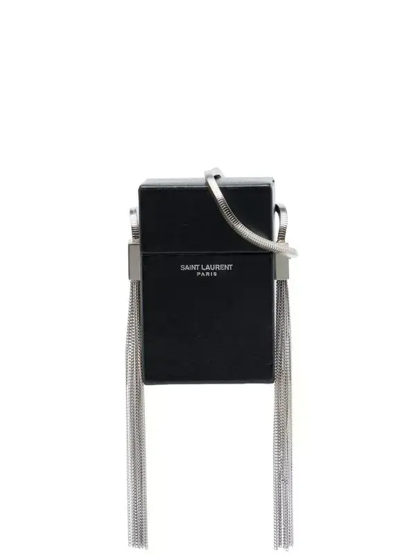 Saint Laurent 2018 Mini Lambskin Smoking Box Crossbody Bag - Black