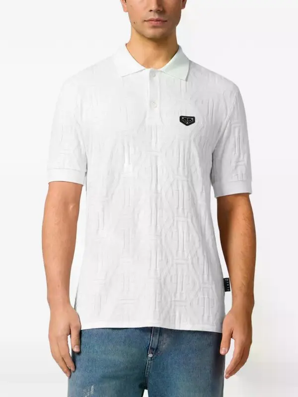 Philipp Plein Jacquard-monogram Polo Shirt