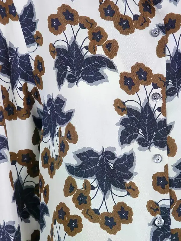 LAURA URBINATI Floral-print Silk Shirt