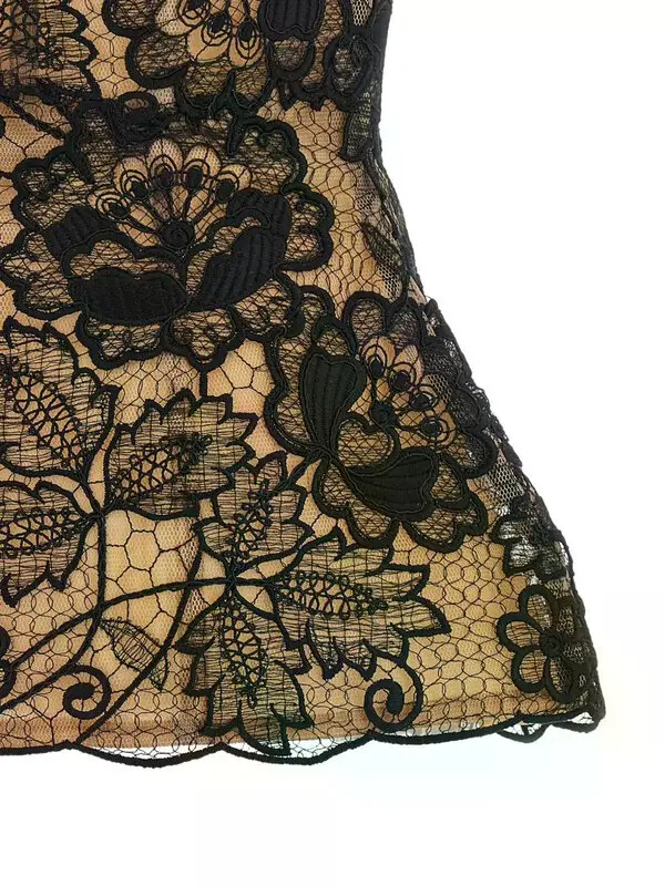 Elie Saab Floral Guipure Lace Corset Top