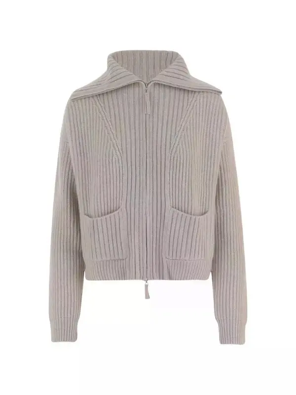 Arch4 Ribbed-knit Cardigan