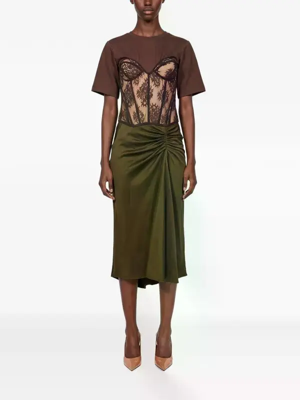 Giuseppe Di Morabito Lace-corset T-shirt
