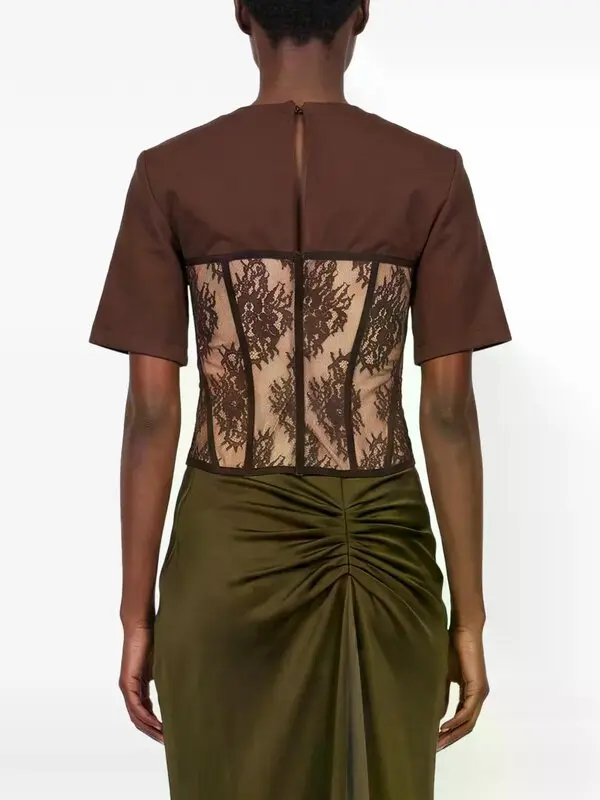 Giuseppe Di Morabito Lace-corset T-shirt