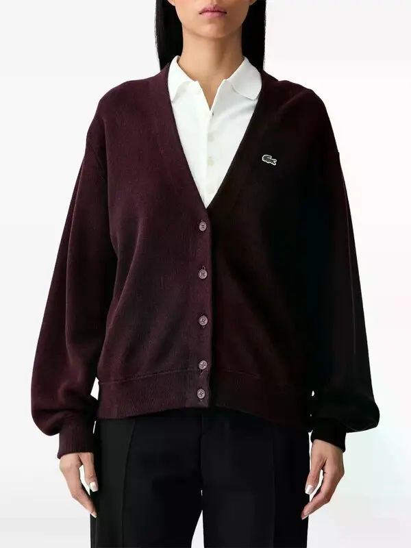 Lacoste Logo-patch V-neck Cardigan