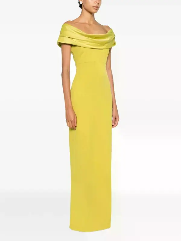 Solace London Adele Off-shoulder Maxi Dress - Yellow