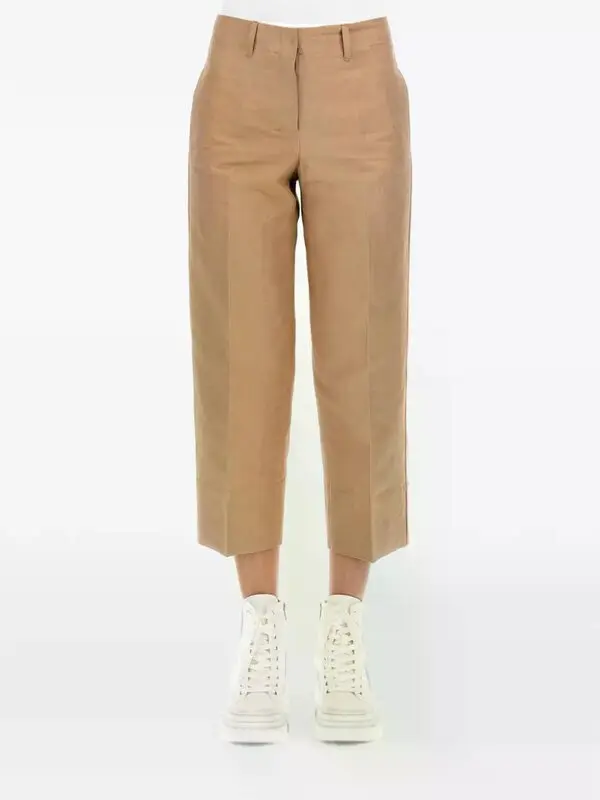 Max Mara Vezzano Cropped Trousers - Brown