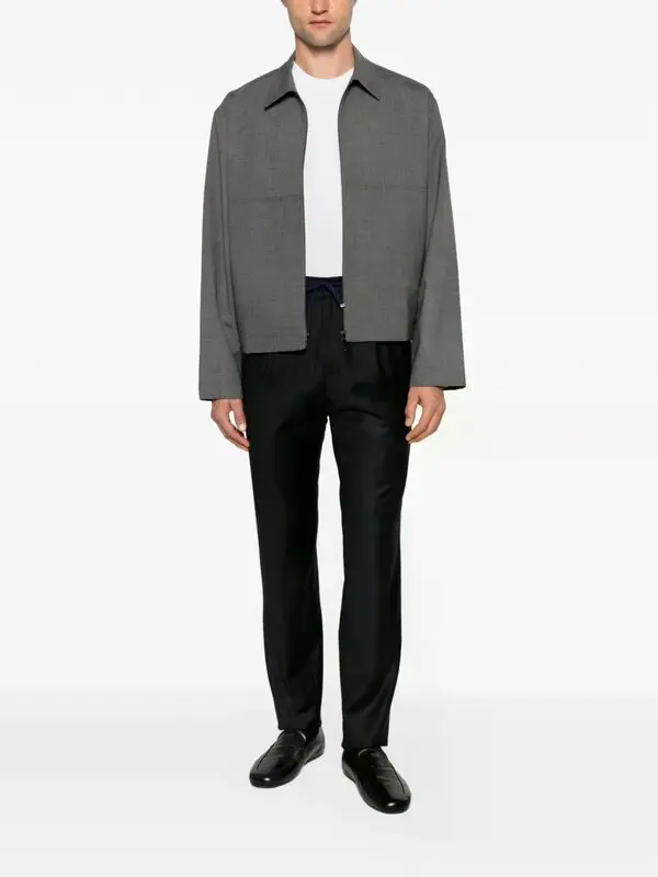 DRUMOHR Drawstring-waist Pleated Trousers - Blue
