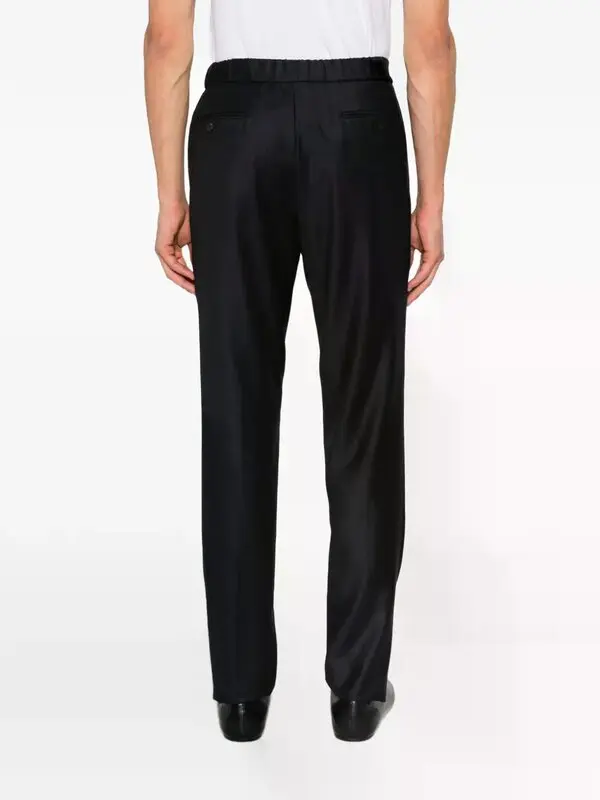 DRUMOHR Drawstring-waist Pleated Trousers - Blue