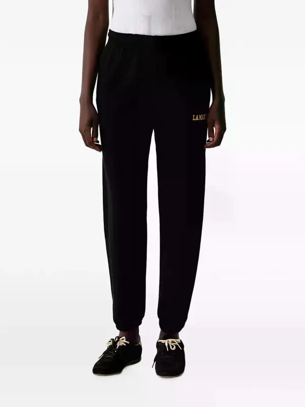 LA MANIA Grant Logo-embroidered Elasticated Track Pants - Black