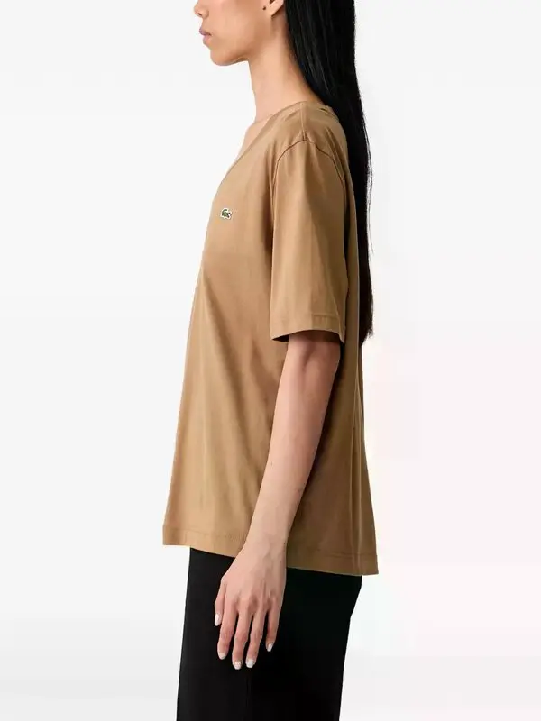 Lacoste V-neck Logo-patch T-shirt