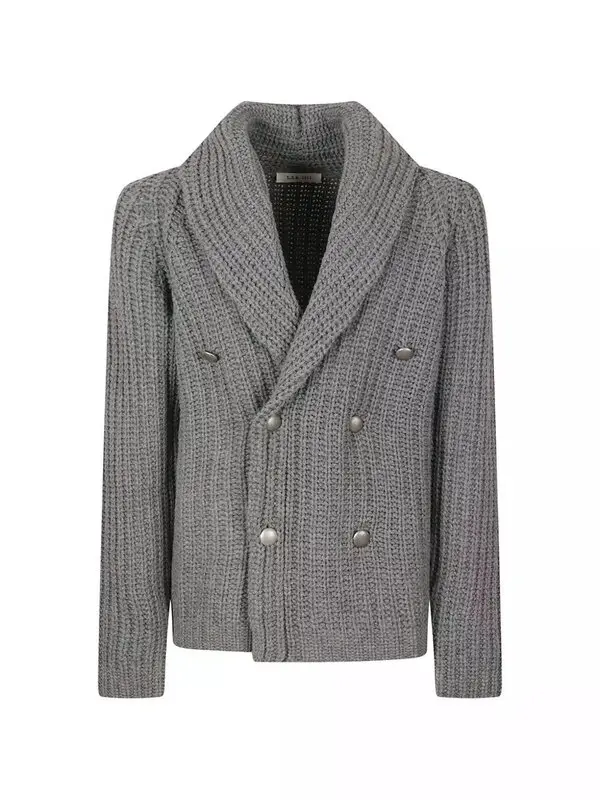 LBM Double-breasted Ribbed-knit Sweater
