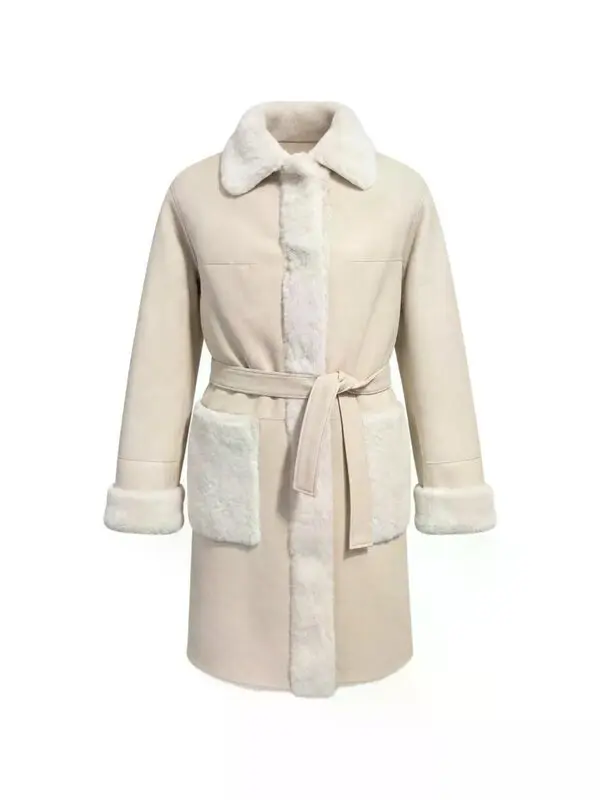 POCHE PARIS Reversible Shearling-trim Jacket - Neutrals