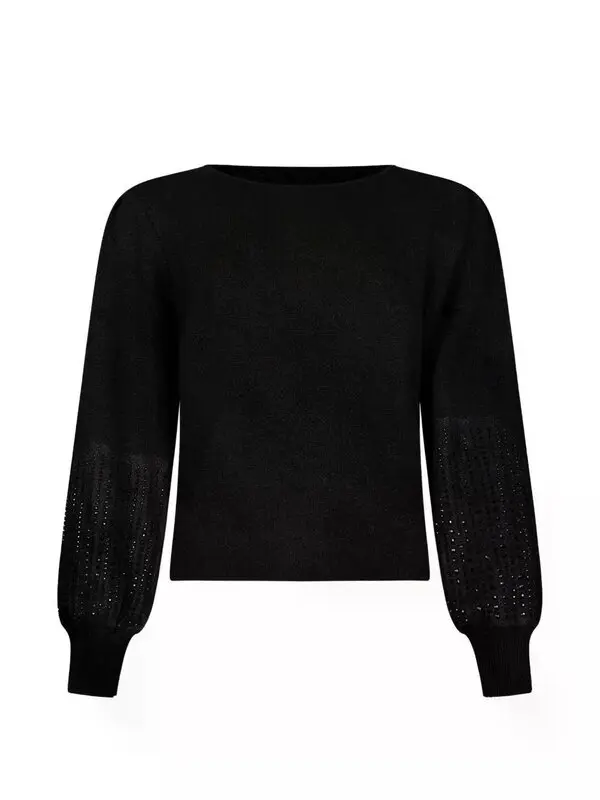 Derhy Nancy Puff-sleeve Sweater - Black