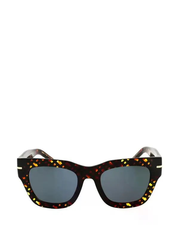 BOSS Tortoiseshell-effect Rectangle-frame Sunglasses