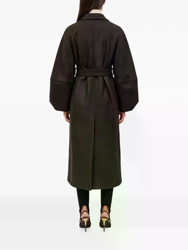 Harris Wharf London Belted Balloon-sleeve Oversized Coat