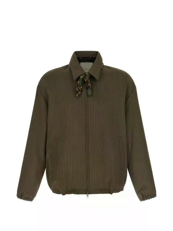 SONG FOR THE MUTE Coach Pinstripe-pattern Slim Jacket