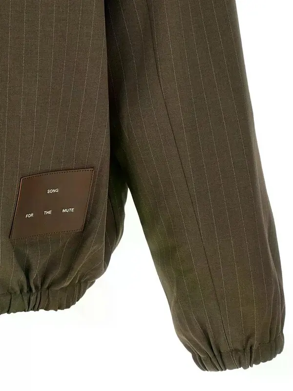 SONG FOR THE MUTE Coach Pinstripe-pattern Slim Jacket