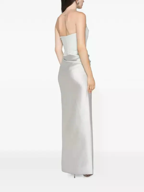Solace London Seri Strapless Draped Maxi Dress