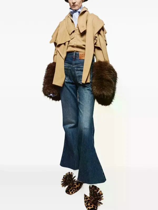 A.W.A.K.E. Mode Cropped Flared Jeans