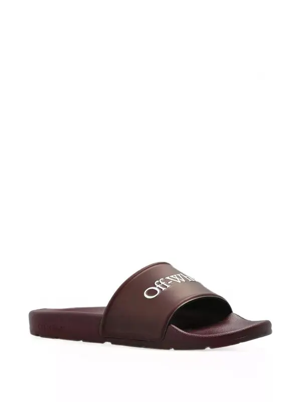 Off-White Bookish Sliders - Brown