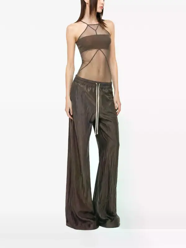 Rick Owens Sl Combo Sheer-panel Top - Neutrals