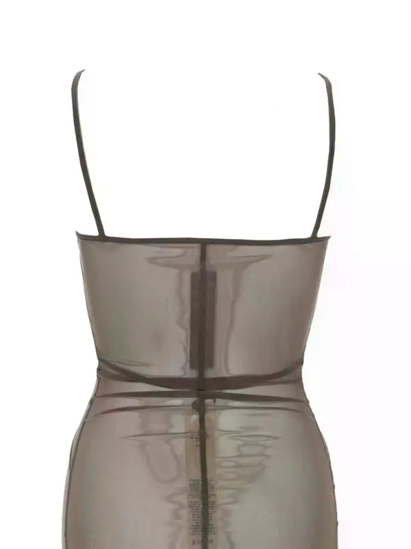 Rick Owens Sl Combo Sheer-panel Top - Neutrals