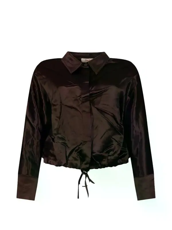 Derhy Madeleine Satin-finish Drawstring Shirt
