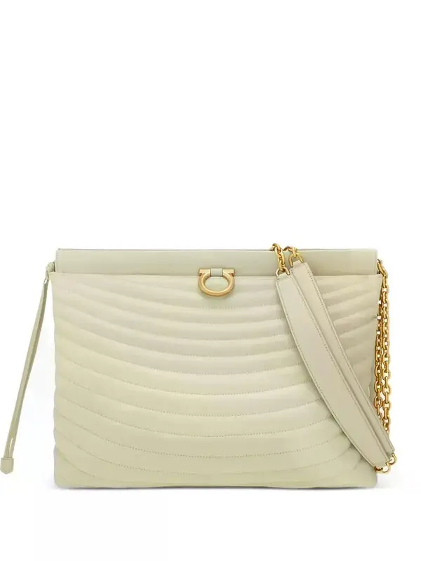 FERRAGAMO Gancini Quilted Leather Shoulder Bag