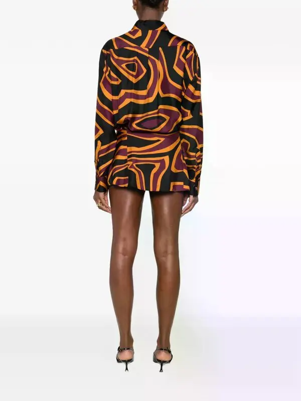 Emilio Pucci Labirinto-print Mini Shirt Dress