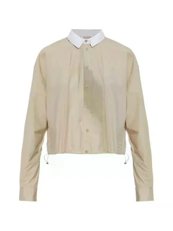 RETHINKIT STUDIOS Logo-patch Drawstring Shirt - Neutrals