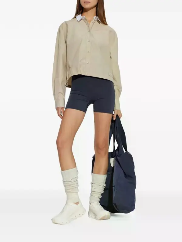 RETHINKIT STUDIOS Logo-patch Drawstring Shirt - Neutrals