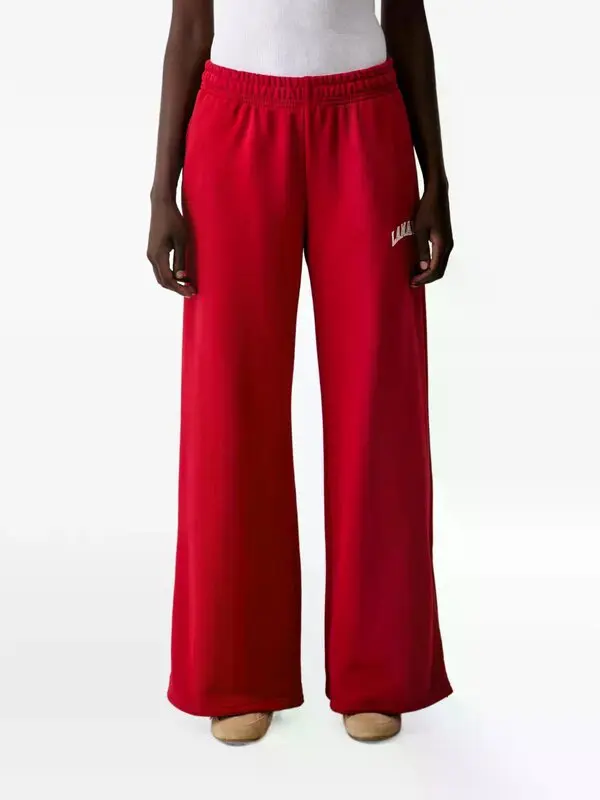 LA MANIA Evan Logo-embroidered Track Pants - Red