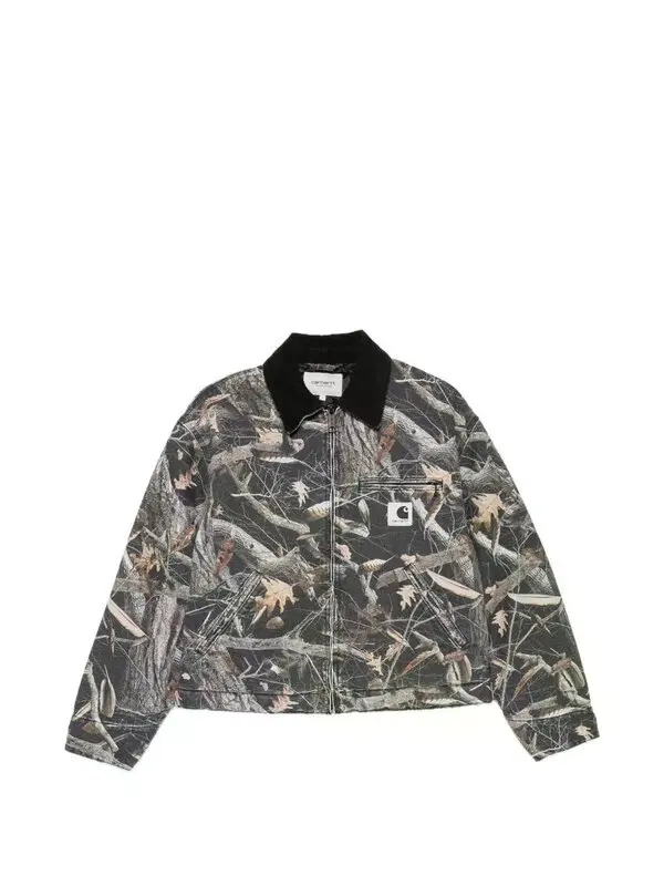 Carhartt Work In Progress Og Detroit Camo-pattern Jacket - Black