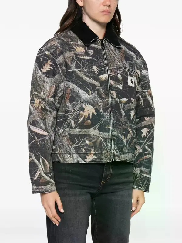 Carhartt Work In Progress Og Detroit Camo-pattern Jacket - Black