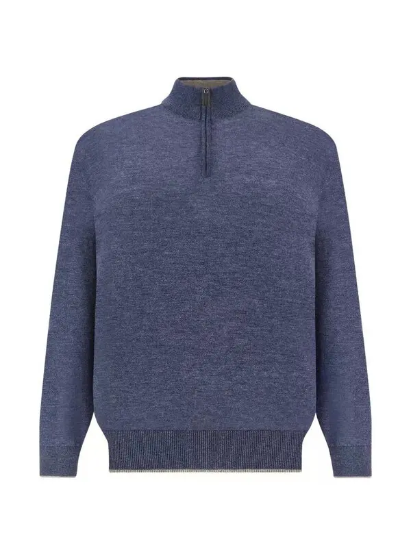 Paul & Shark Piuma Wool Half-zip Sweater - Blue