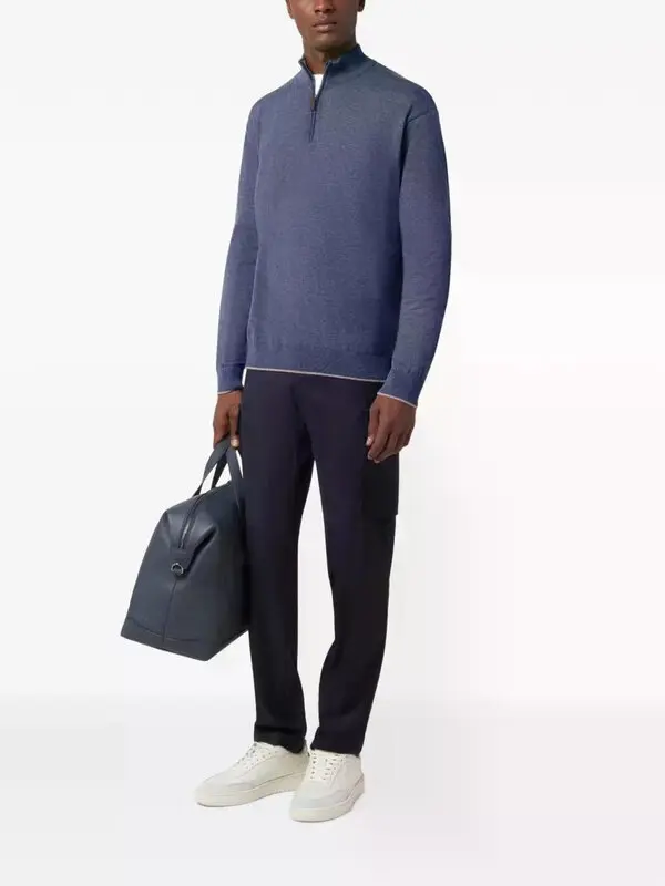 Paul & Shark Piuma Wool Half-zip Sweater - Blue