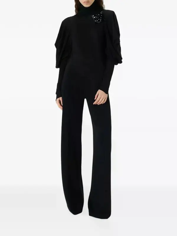Blumarine Puff-sleeve Roll-neck Sweater