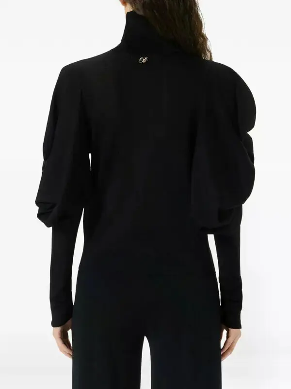 Blumarine Puff-sleeve Roll-neck Sweater