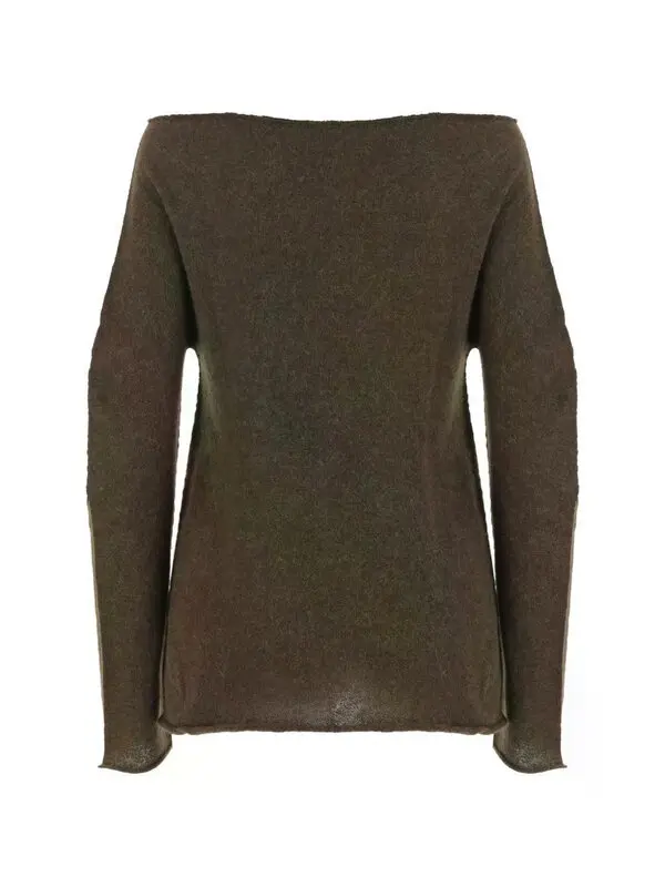LAUREN MANOOGIAN Fine-knit Boat-neck Sweater - Green
